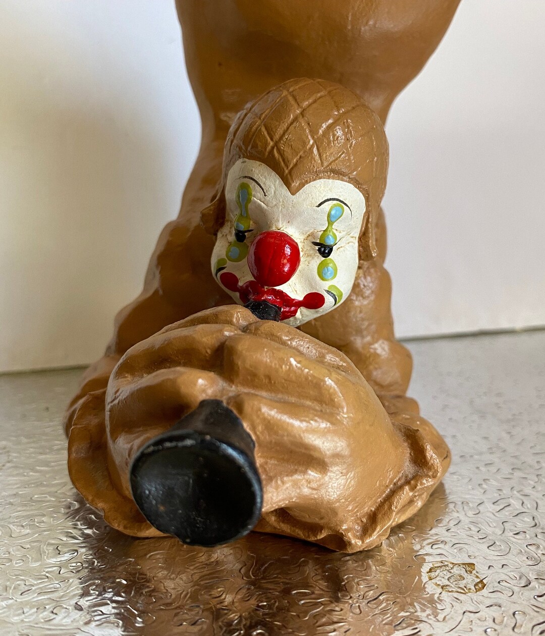 Vintage Andreoli Clown Sculpture Keepsake the Clown Playing Horn ...