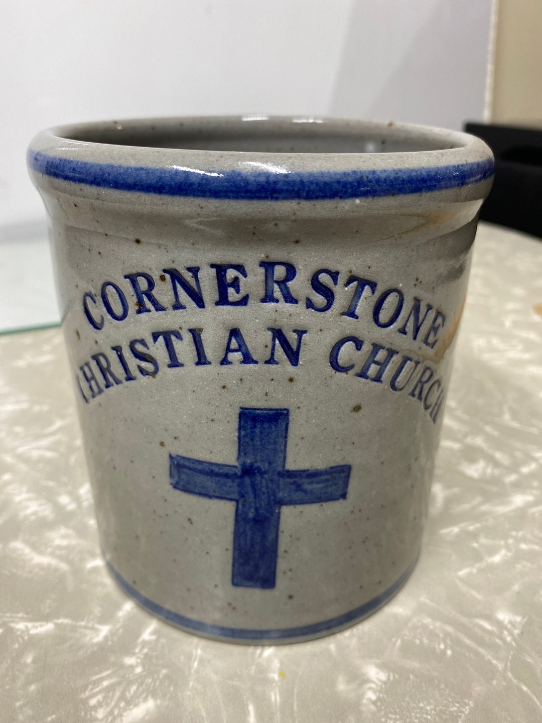 Vintage Western Stoneware Collectable Cornerstone Christian Church ...