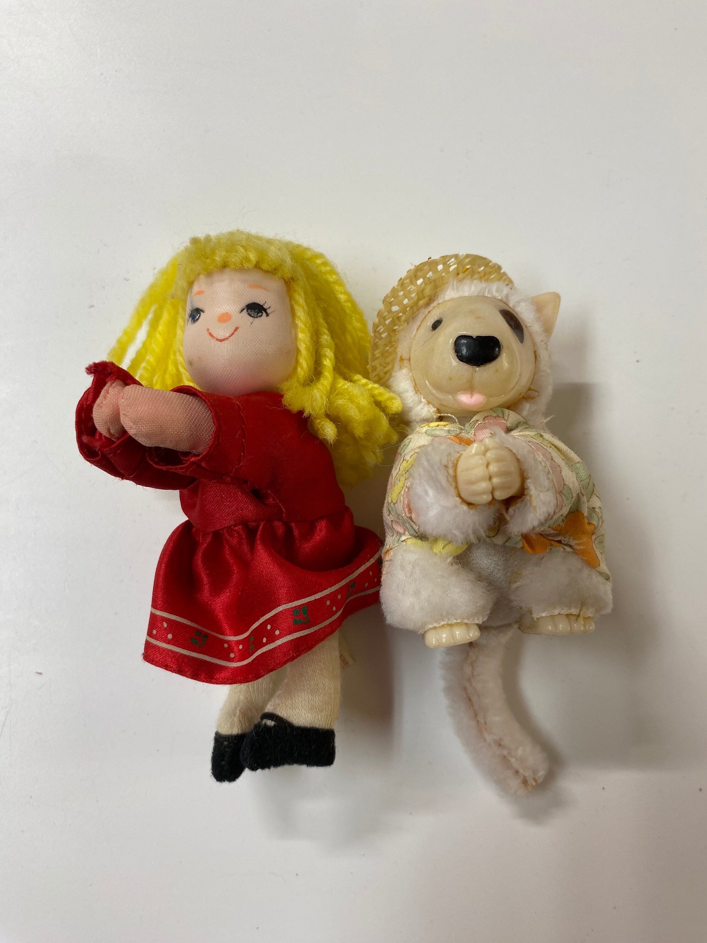 Vintage 2 Squeeze-dolls Clip-on 1980s Squeeze the Arms to Open - Etsy