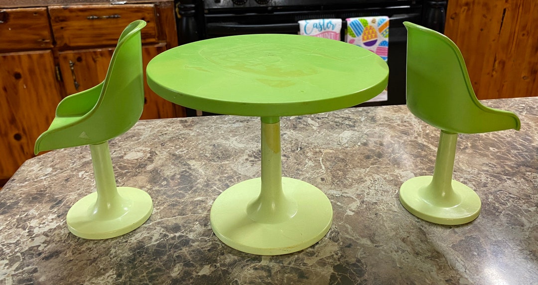 Vintage Doll Table Collectable Midcentury Modern Style Keepsake Plastic ...