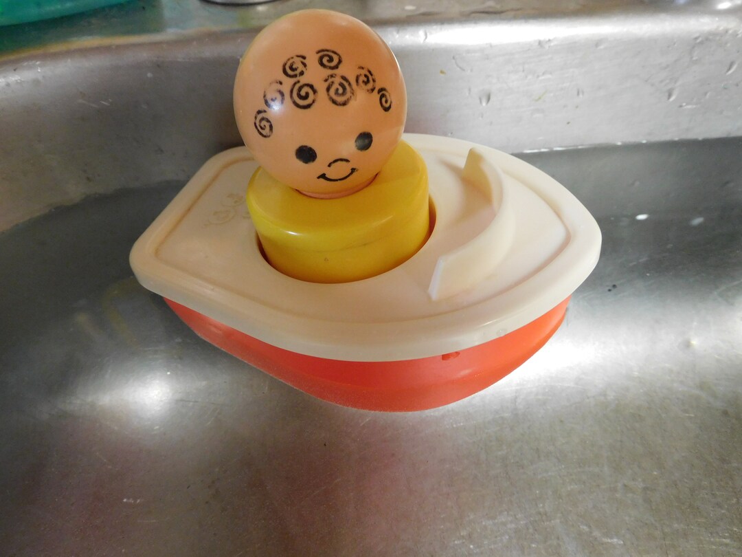 Vintage 1974 Fisher Price Floating Bath Toy 1 Jumbo Little People and ...
