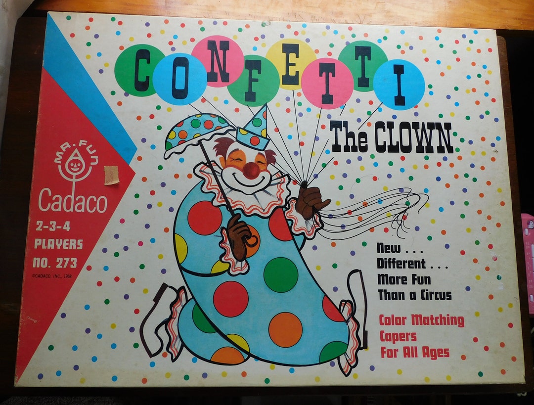 Vintage Confetti the Clown Game Color Matching Game by Cadaco ...