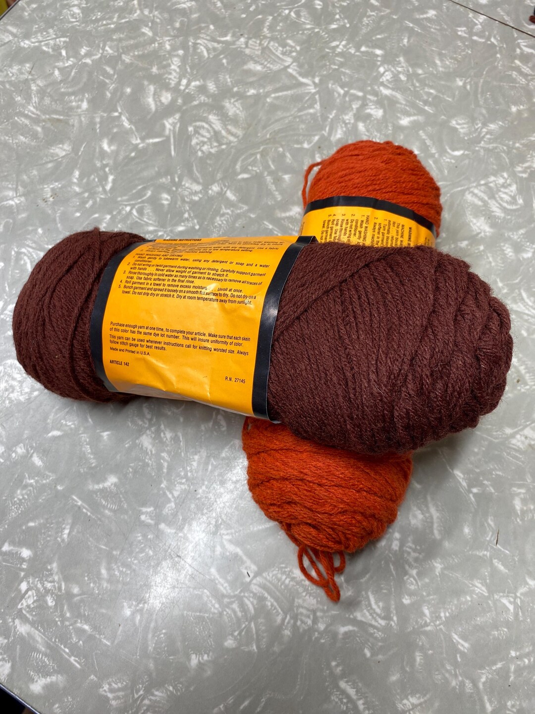 Majesty Wintuk Chocolate Brown N Rust Yarn - Etsy
