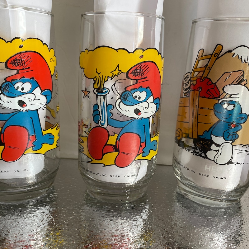 Smurf Drinking Glass - Etsy