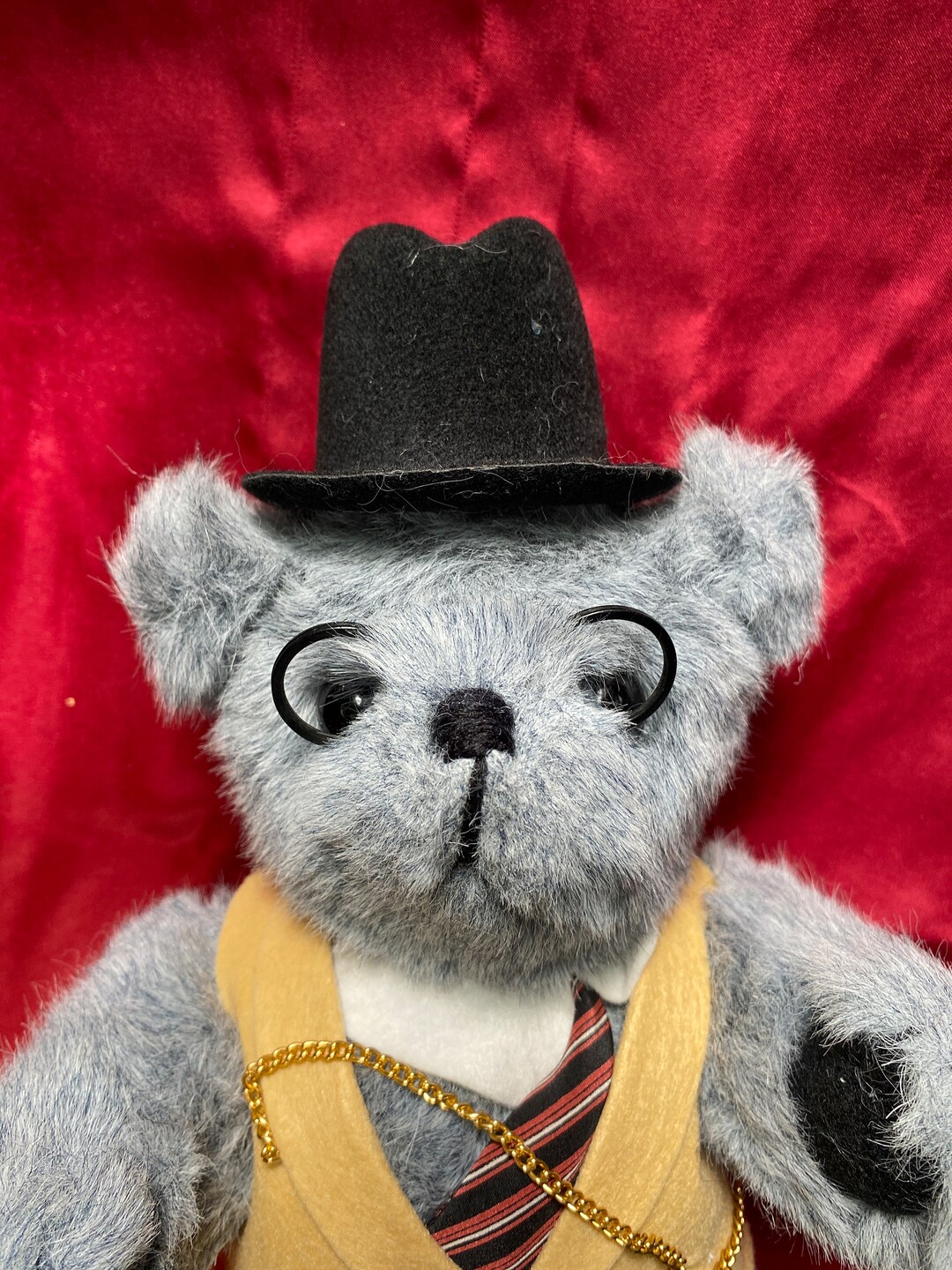 Vintage Grandpa Jointed Teddy Bears Kent Collectibles Plush Bear ...