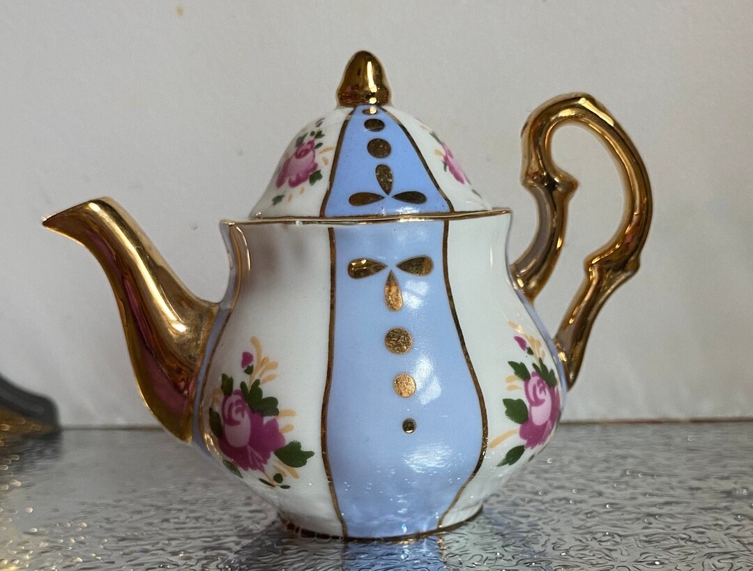 Floral Teapot Collectable Miniature Porcelain Teapot Keepsake Fun Decor ...