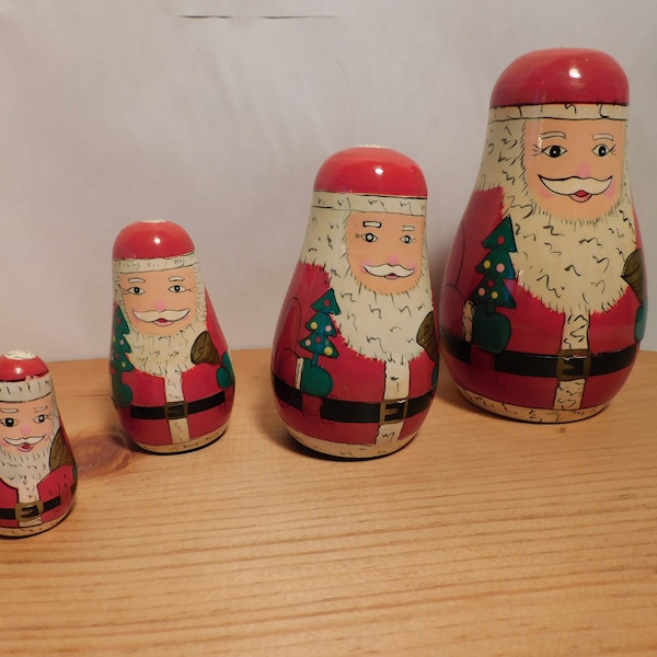Santa Nesting Dolls - Etsy