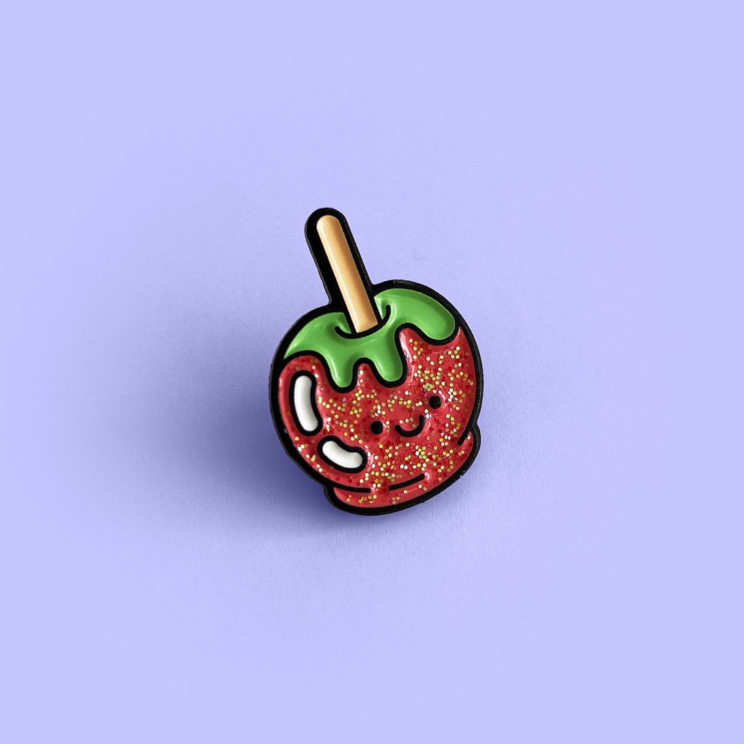 Candy Apple Pin - LIMITED EDITION - Soft Enamel Halloween Pin Badge - Etsy