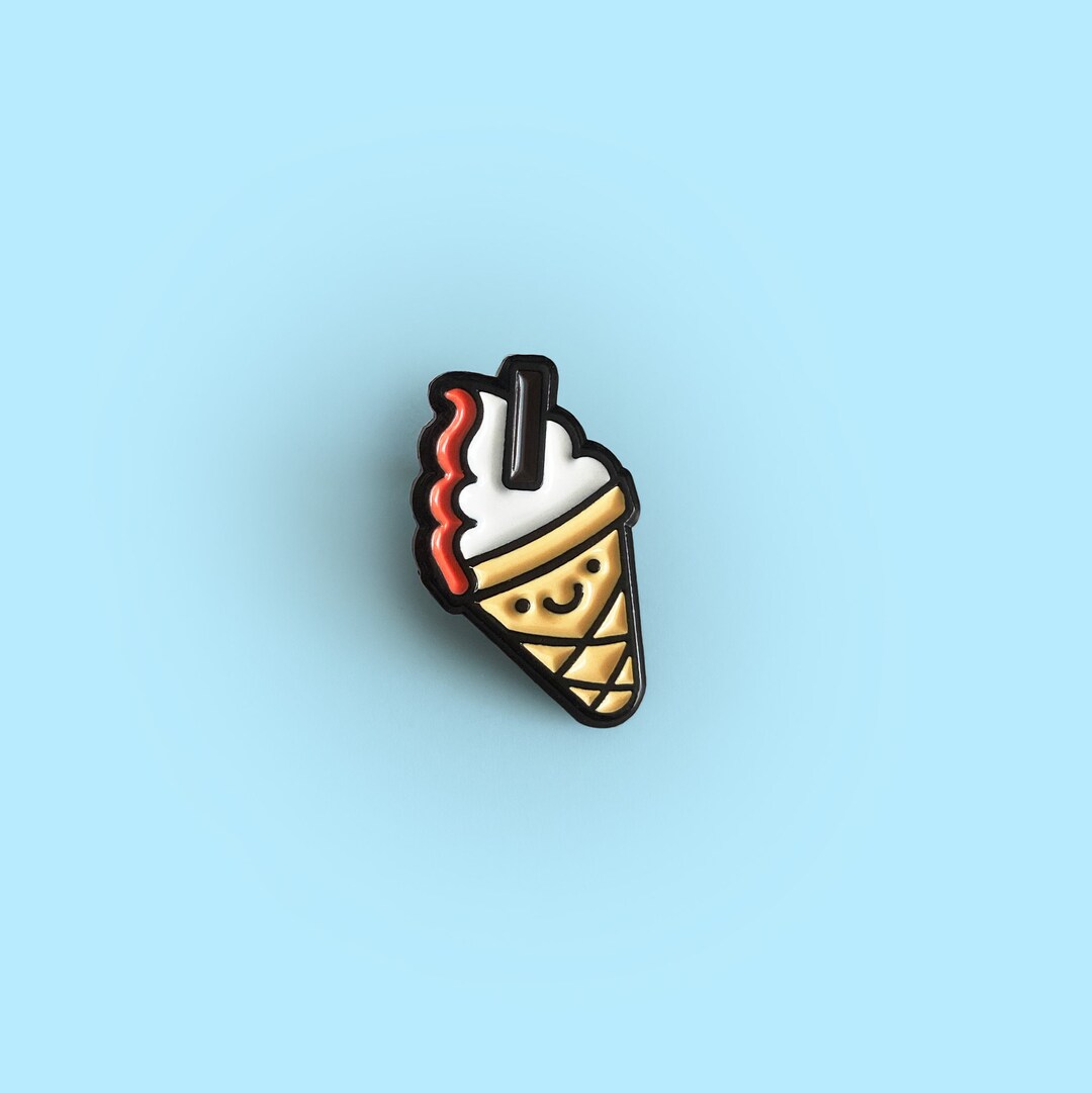 Ice Cream Pin - LIMITED EDITION - Soft Enamel Pin Badge - Etsy