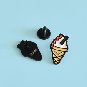 Ice Cream Pin - LIMITED EDITION - Soft Enamel Pin Badge - Etsy