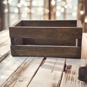 Rustic Wooden CD Storage Crate: Handmade Organizer Box for Home Decor ...