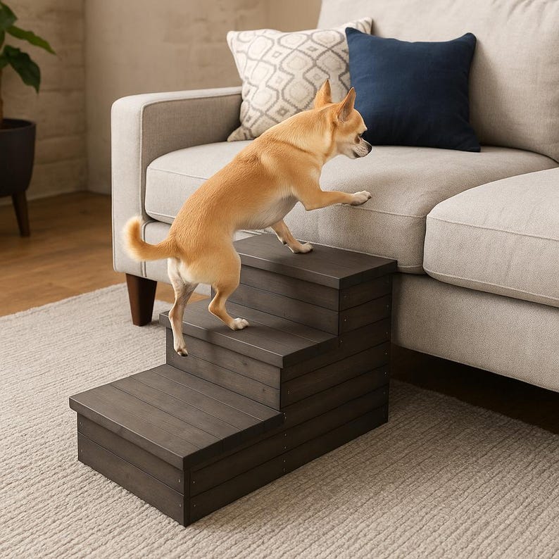 Rustic Wooden Pet Steps – Multi-use Dog & Cat Stairs - Etsy