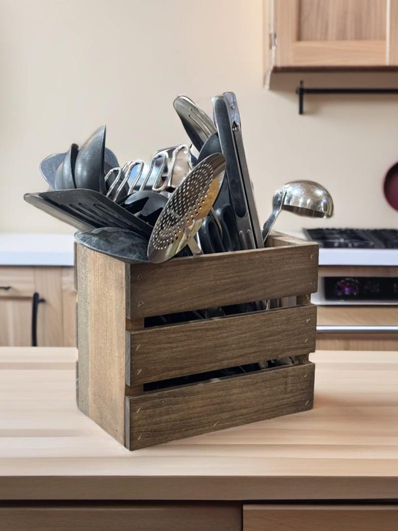 Farmhouse Kitchen Utensil Caddy - Etsy