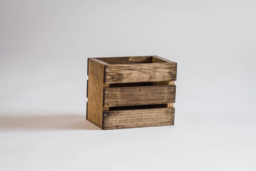 Utensil Holder Wood Crate - Etsy