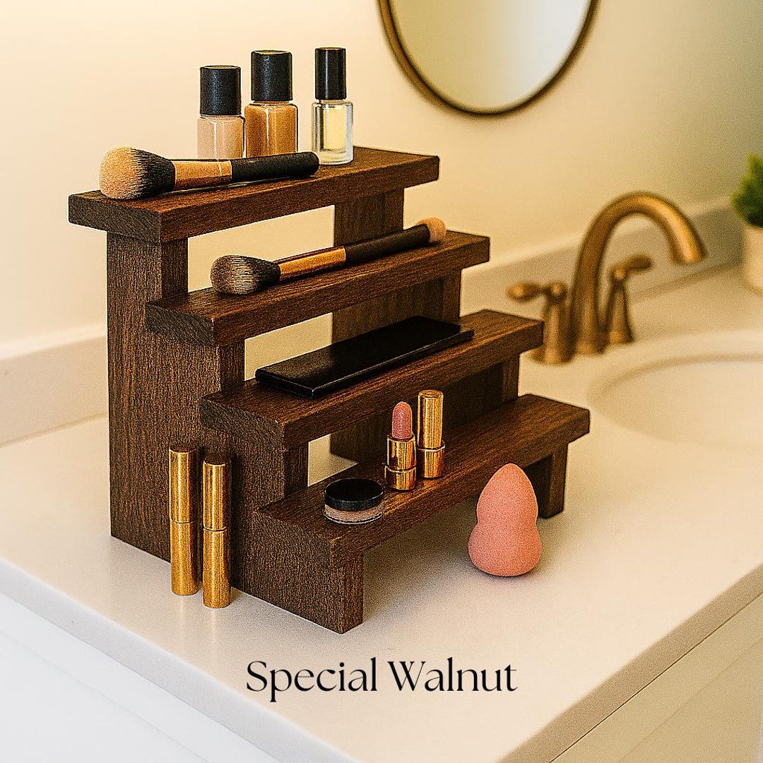 Rustic Makeup Display Stand – 4 Tier - Etsy
