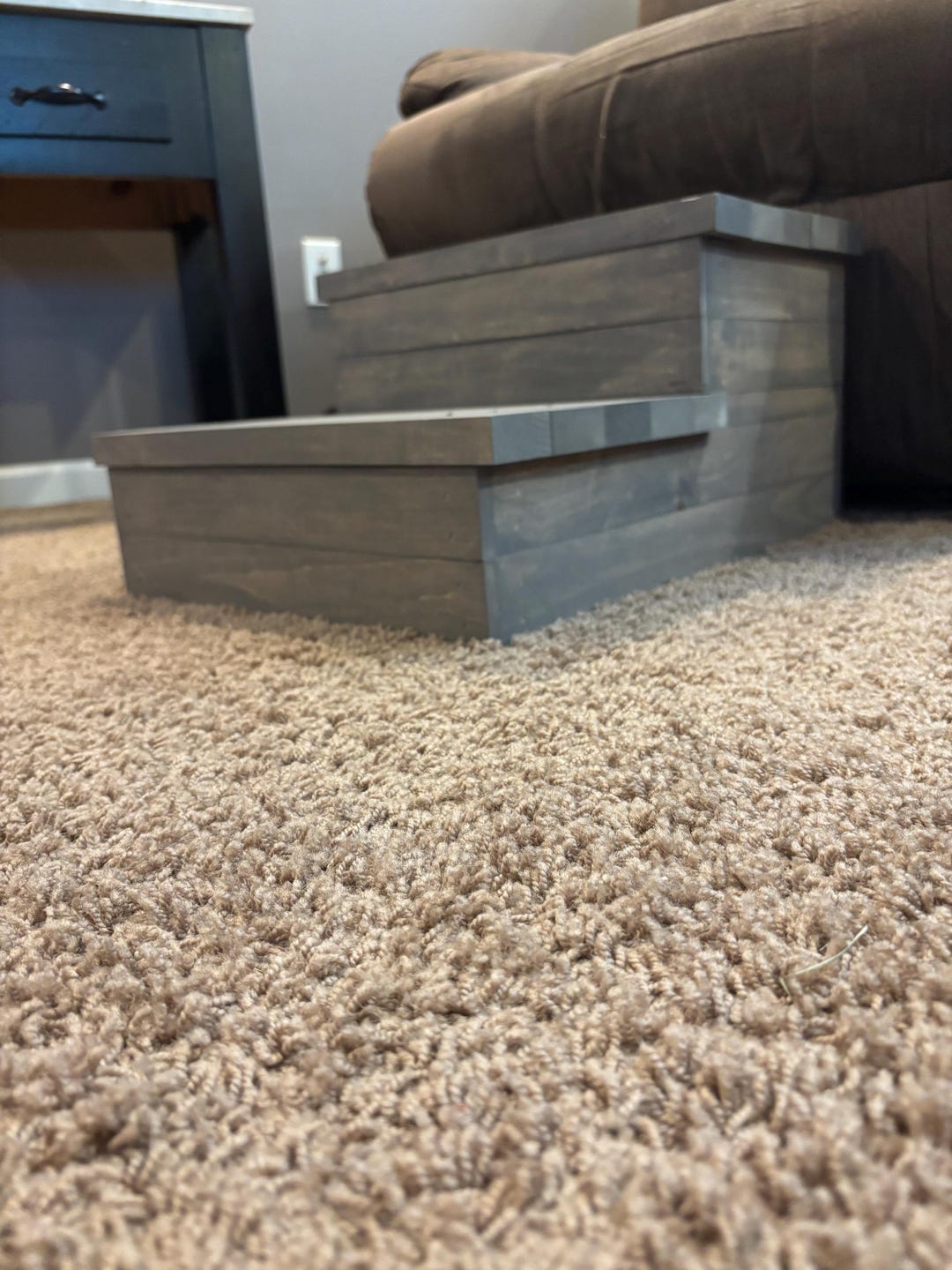 Antique Gray Stained Wooden Pet Stairs – 2-step Dog & Cat Steps - Etsy