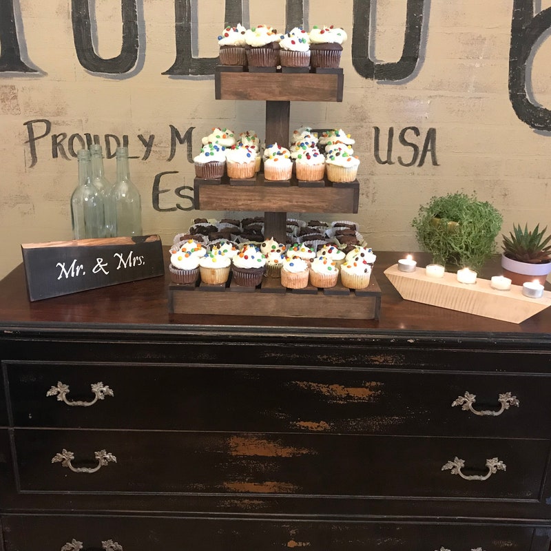 Rustic Cupcake Stand - Etsy