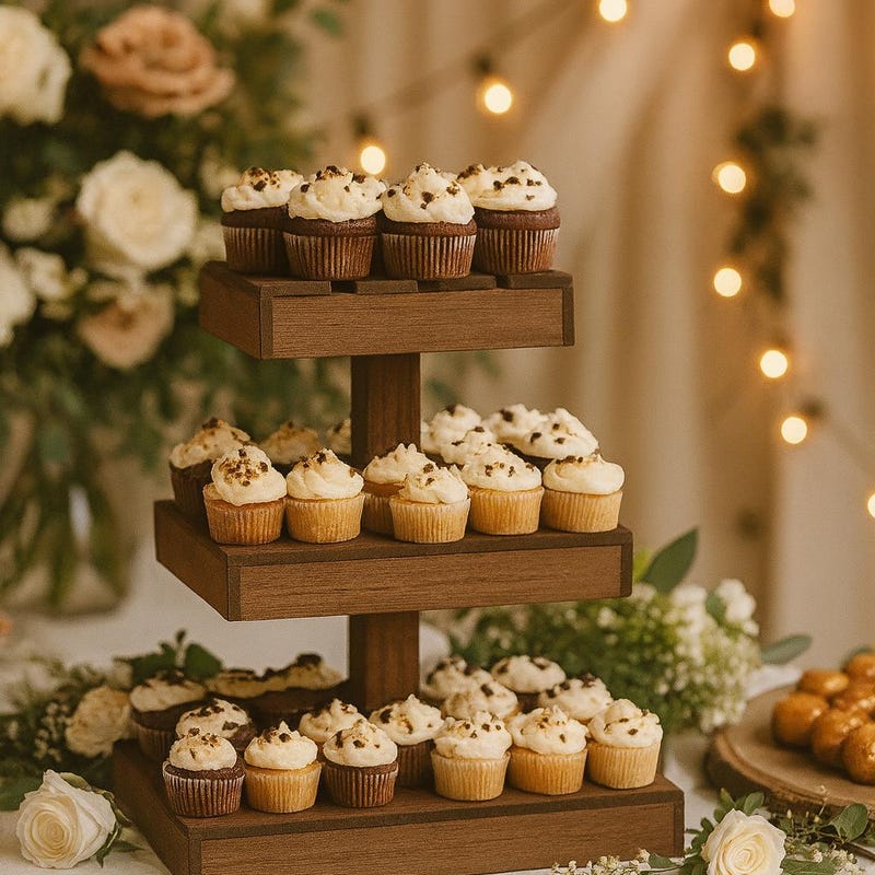 Rustic Wedding Cupcake Stand - Etsy