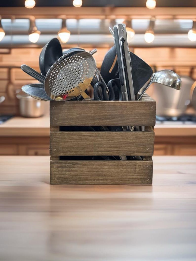 Farmhouse Kitchen Utensil Caddy - Etsy