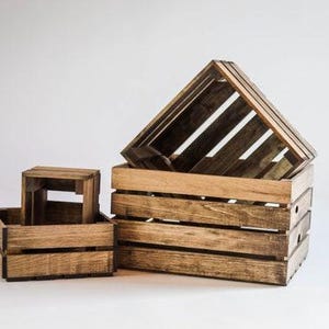 Rustic Wooden Nesting Crates – Farmhouse Display Shelves & Wedding ...