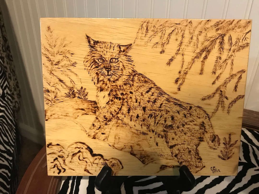 Bobcat Wood Burning - Etsy
