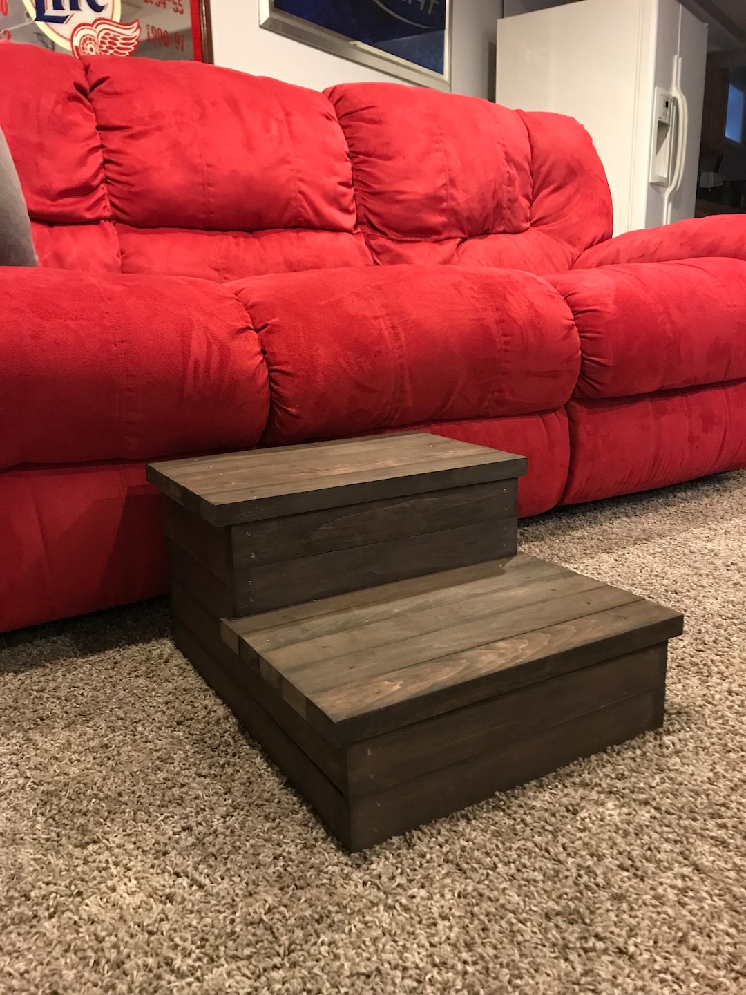 Rustic Wooden Pet & Toddler Steps – 2-step Stool- Dark Walnut Stain - Etsy