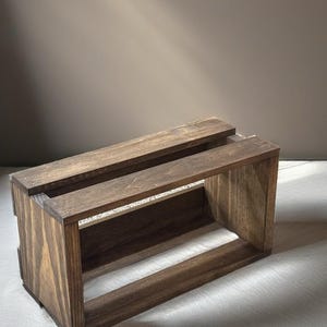 Rustic Wooden CD Storage Crate: Handmade Organizer Box for Home Decor ...