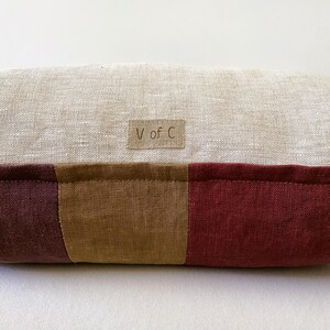 Earth Tone Hand-dyed Linen and Boucle Pillow Cover, 18 X 18 Pillow ...
