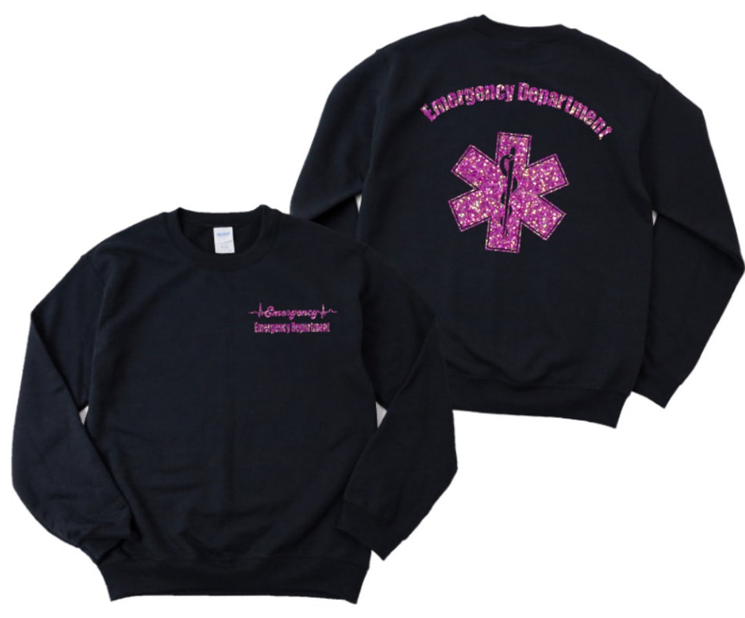 Glitter Emergency Deparment Crewneck Sweatshirt, ER Sweatshirt, ER ...