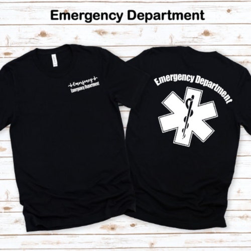 Emergency Department Men's Cotton Crew Tee Emergency | Etsy