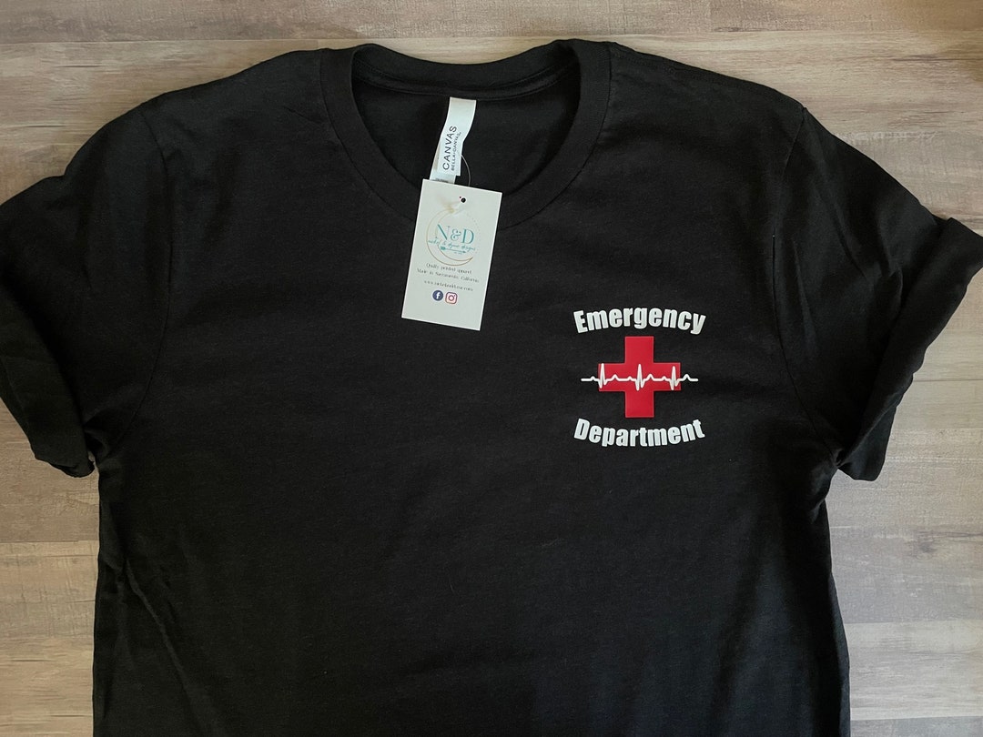 Emergency Department Shirt, Regular Print ER Shirt, ER Deparment, EKG ...