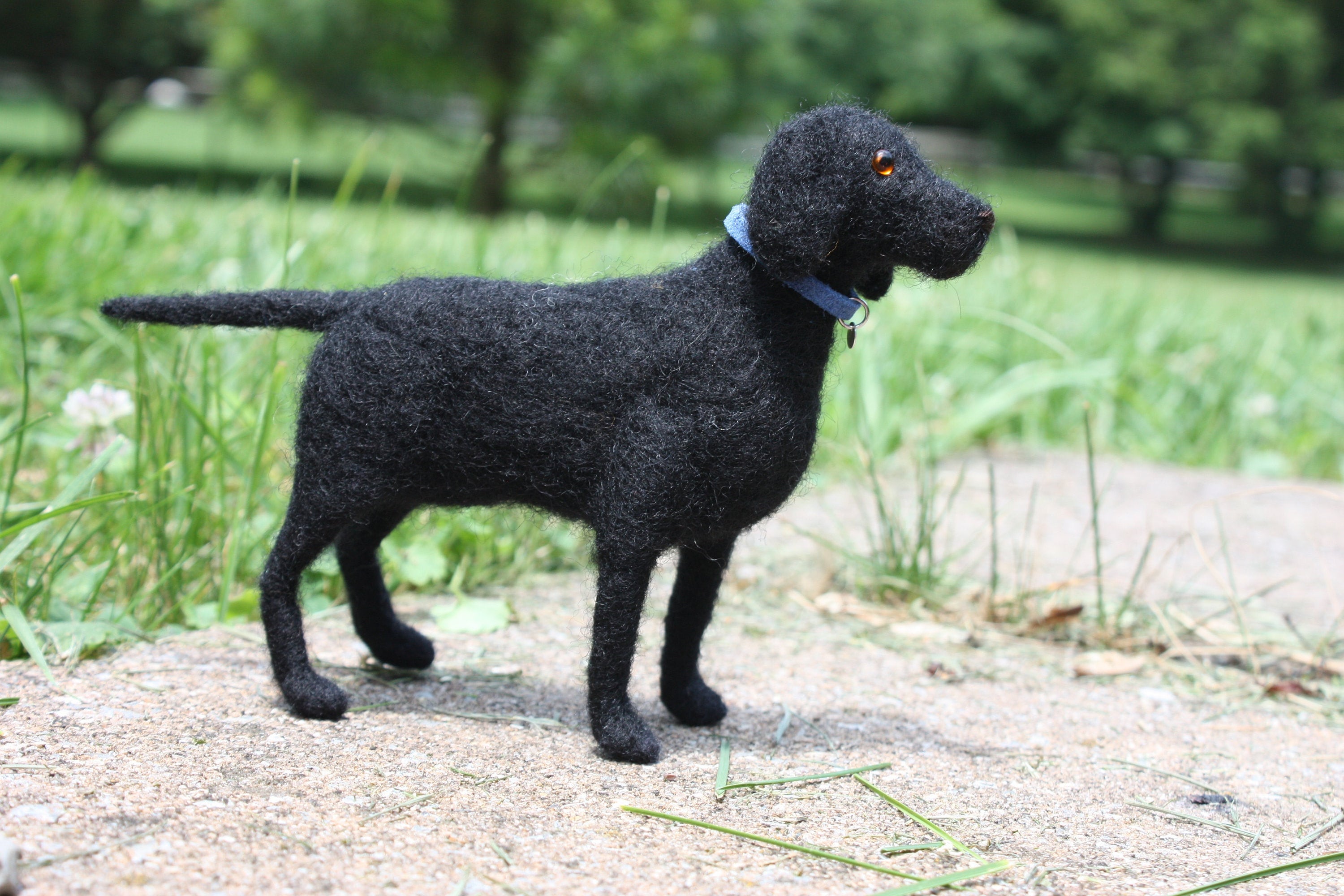 Needle Felted Black Labrador Retriever - Etsy