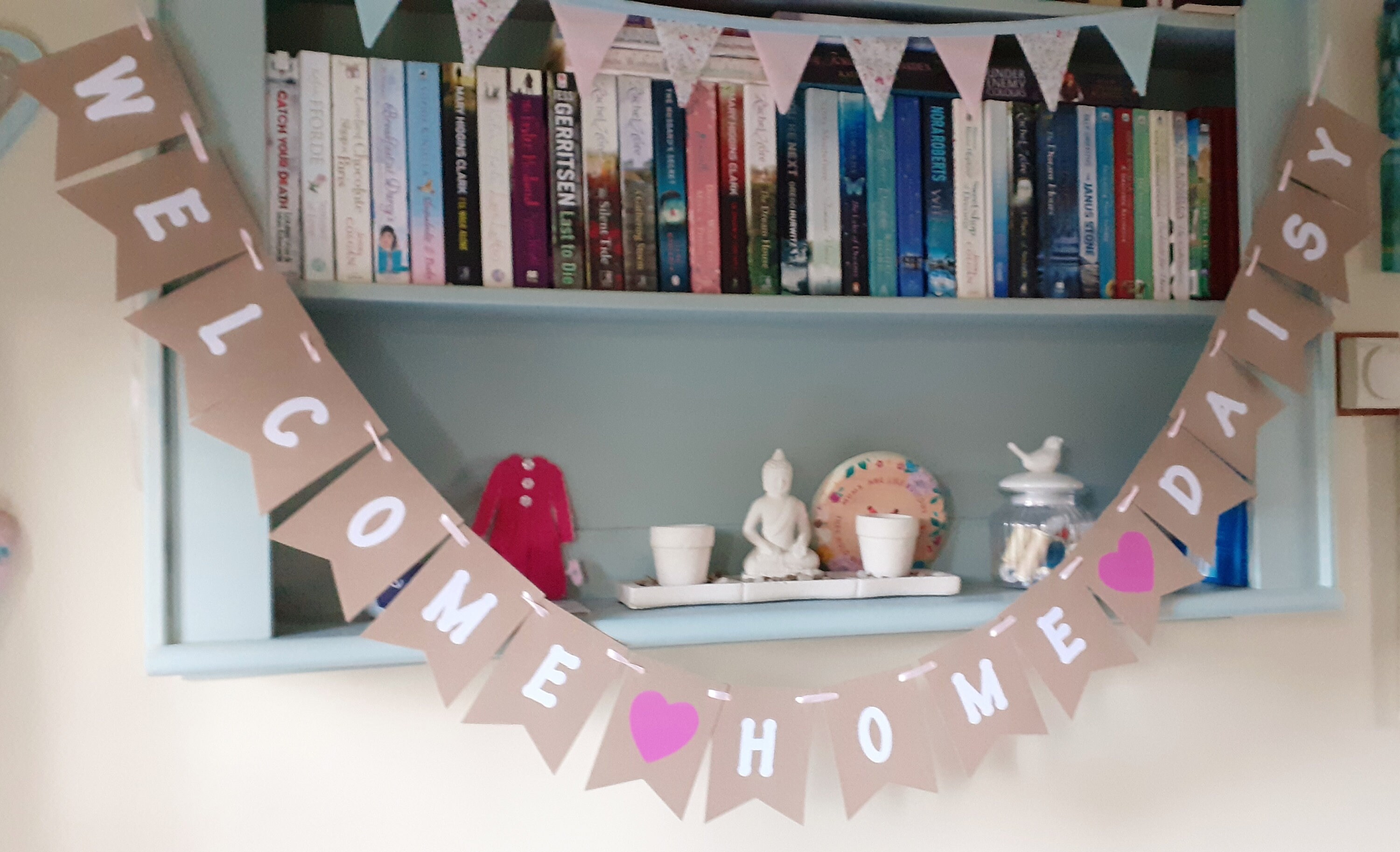 Personalised Welcome Home Bunting Banner Decoration Any Name | Etsy