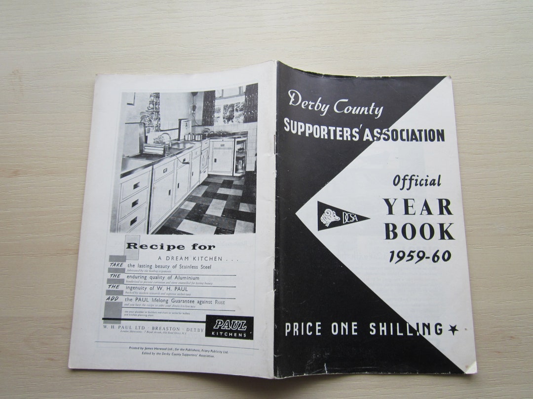 1959-60 Derby County Football Supporters' Club Handbook, Yearbook ...