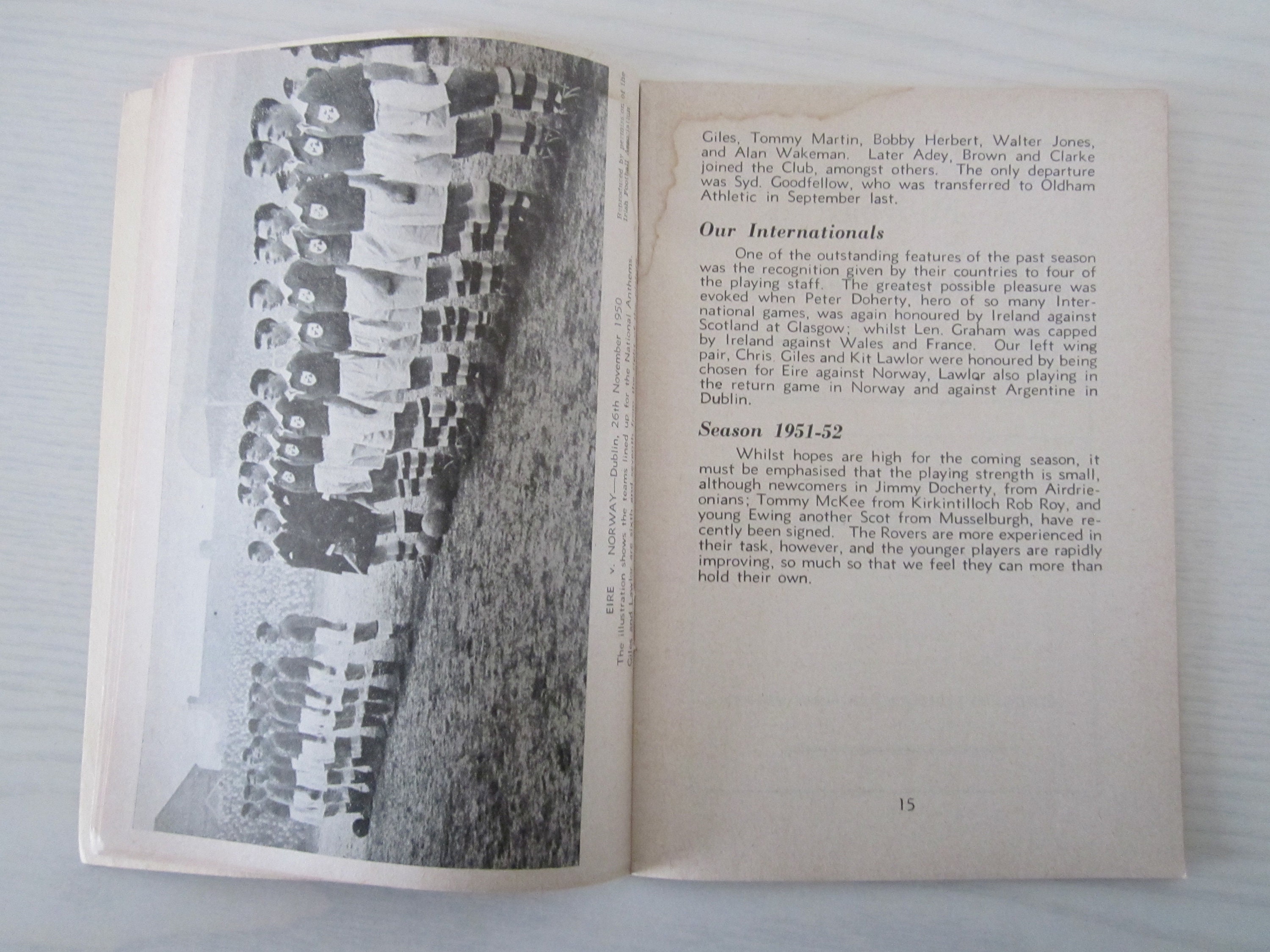 1951 Doncaster Rovers Football Club Handbook Yearbook | Etsy