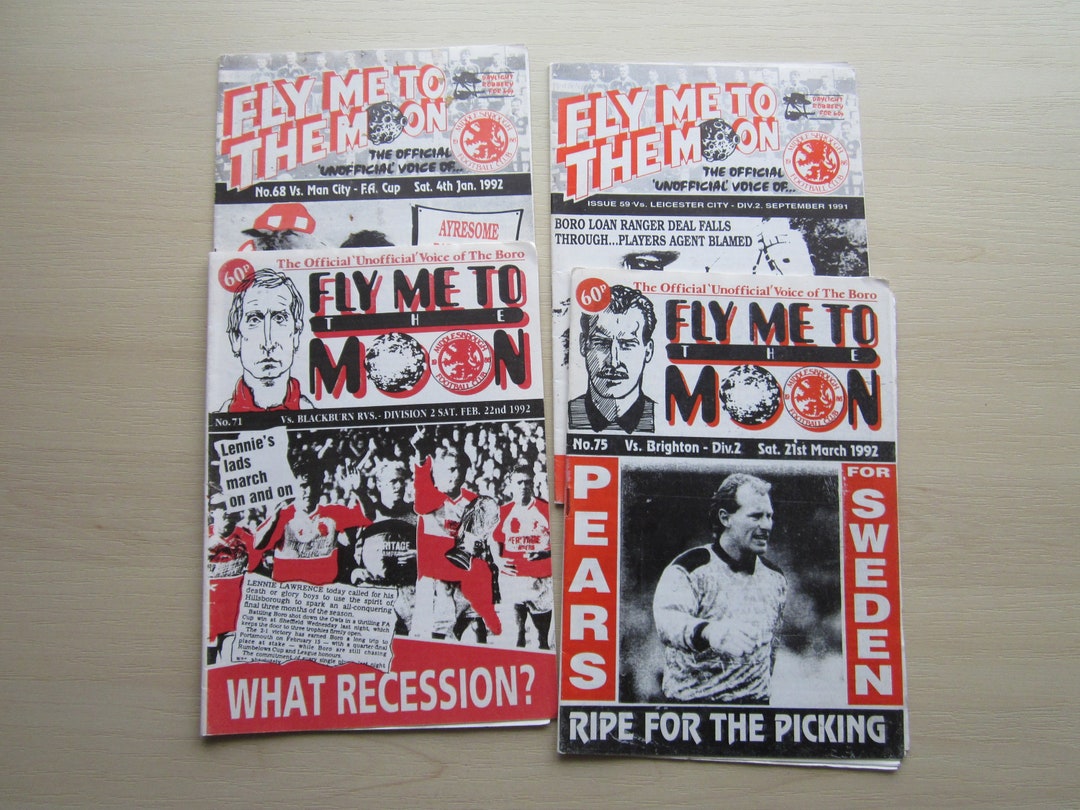 1990s FOUR Middlesbrough Football Fanzines, Handbook, Yearbook, Annual ...