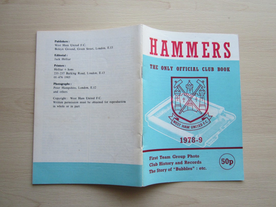 1978-79 West Ham United Football Club Handbook Yearbook - Etsy