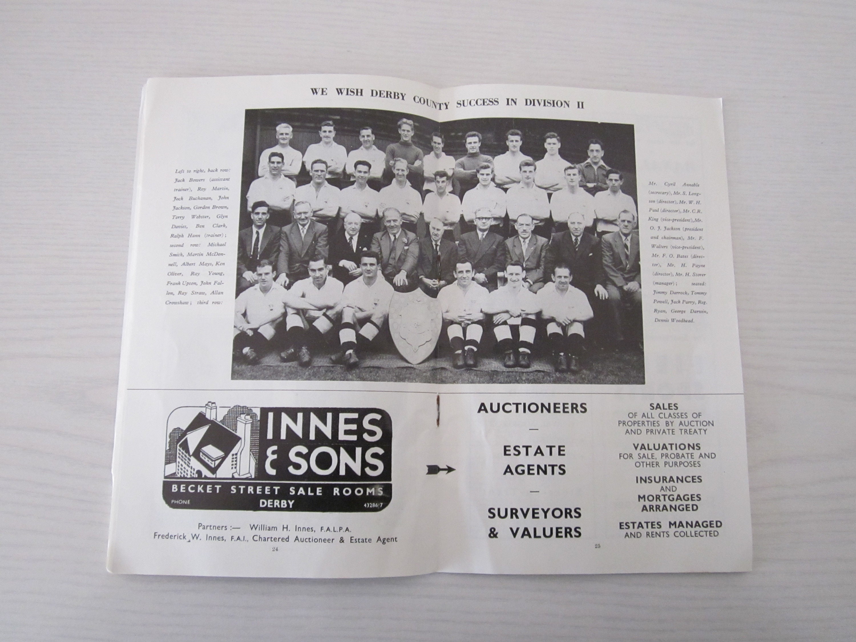 1957-58 Derby County Football Supporters' Club Handbook - Etsy UK