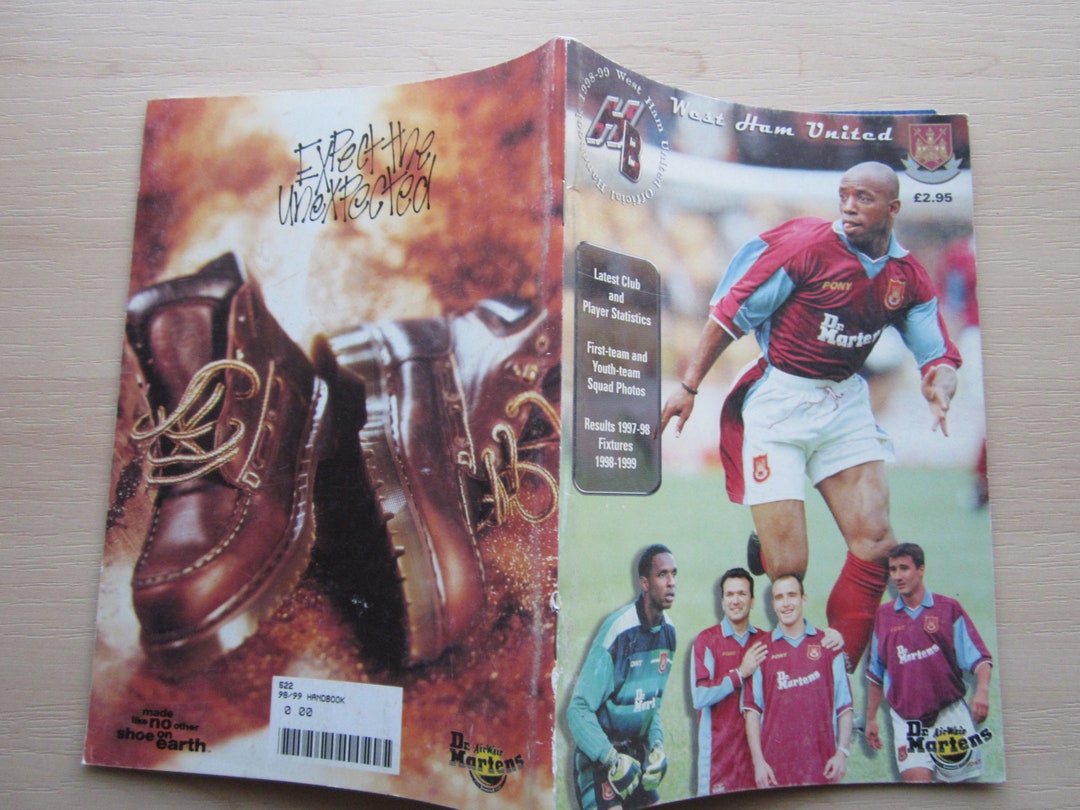1998-99 West Ham United Football Club Handbook, Yearbook, Souvenir ...