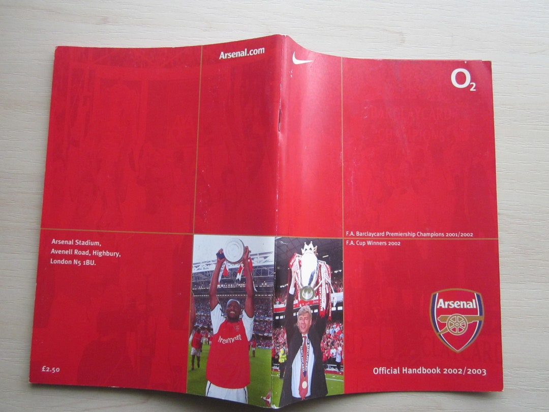 2002-2003 Arsenal Football Club Handbook, Yearbook, Annual, Brochure ...