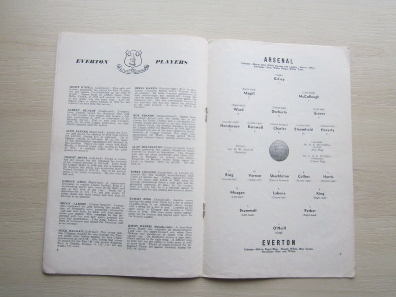 1959-60 THREE Arsenal Football Club Match Day Programmes, Memorabilia ...