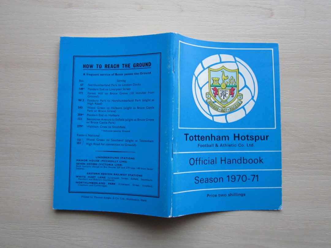 1970-71 Tottenham Hotspur Football Club Handbook, Yearbook, Annual ...