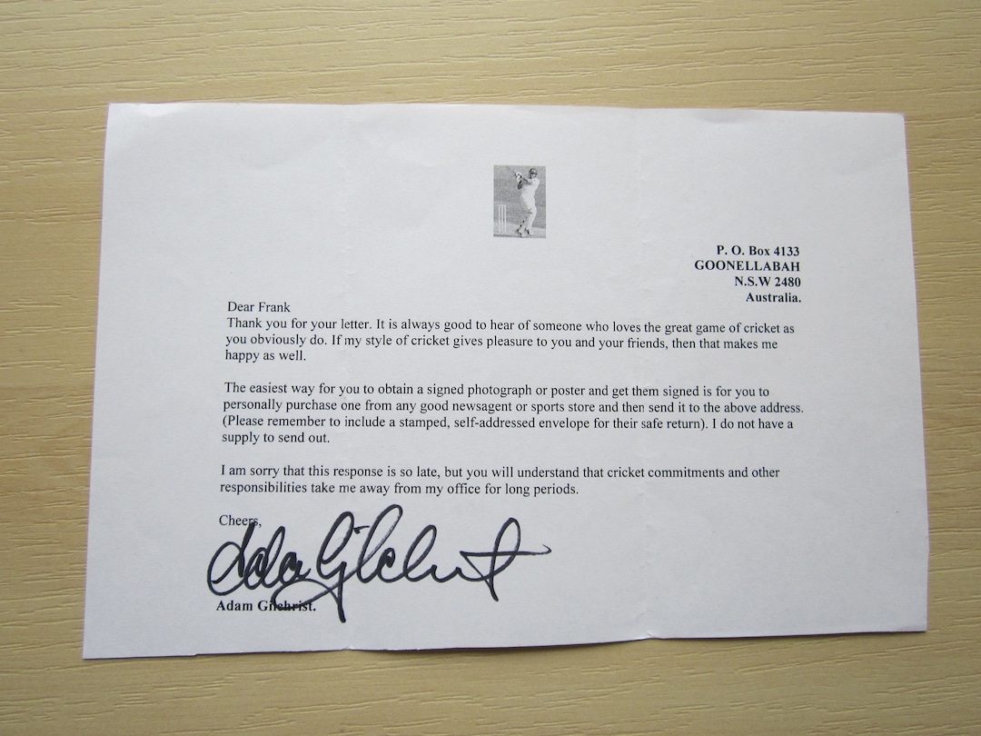 Adam Gilchrist Signature