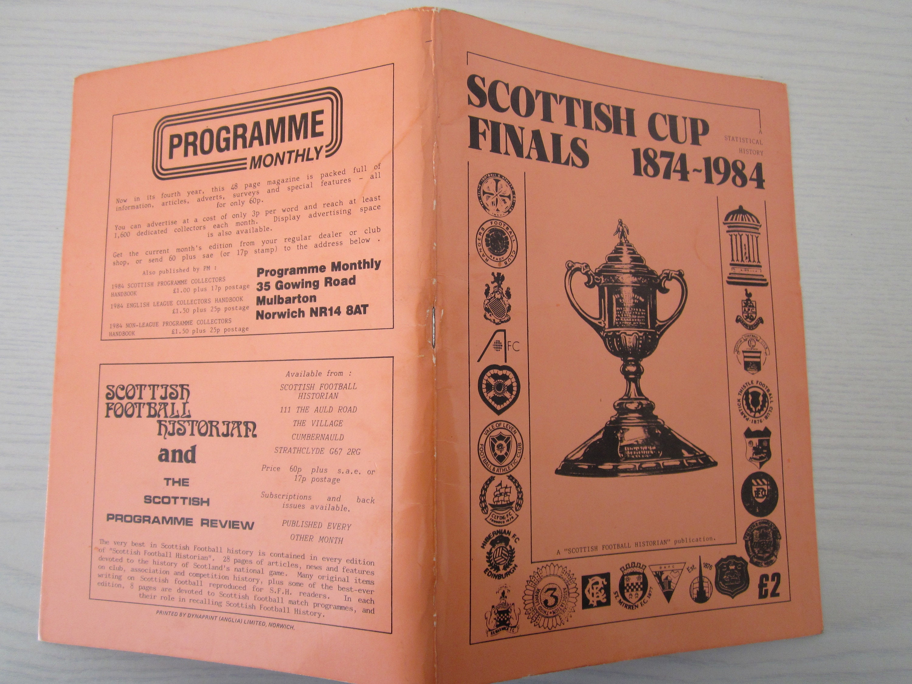 1874-1984 Scottish Cup Finals. Details on Every Single - Etsy UK