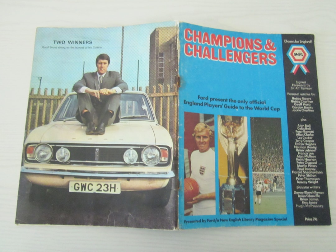 1970 World Cup Final Souvenir, Programme by Ford Motor Company's 76 ...