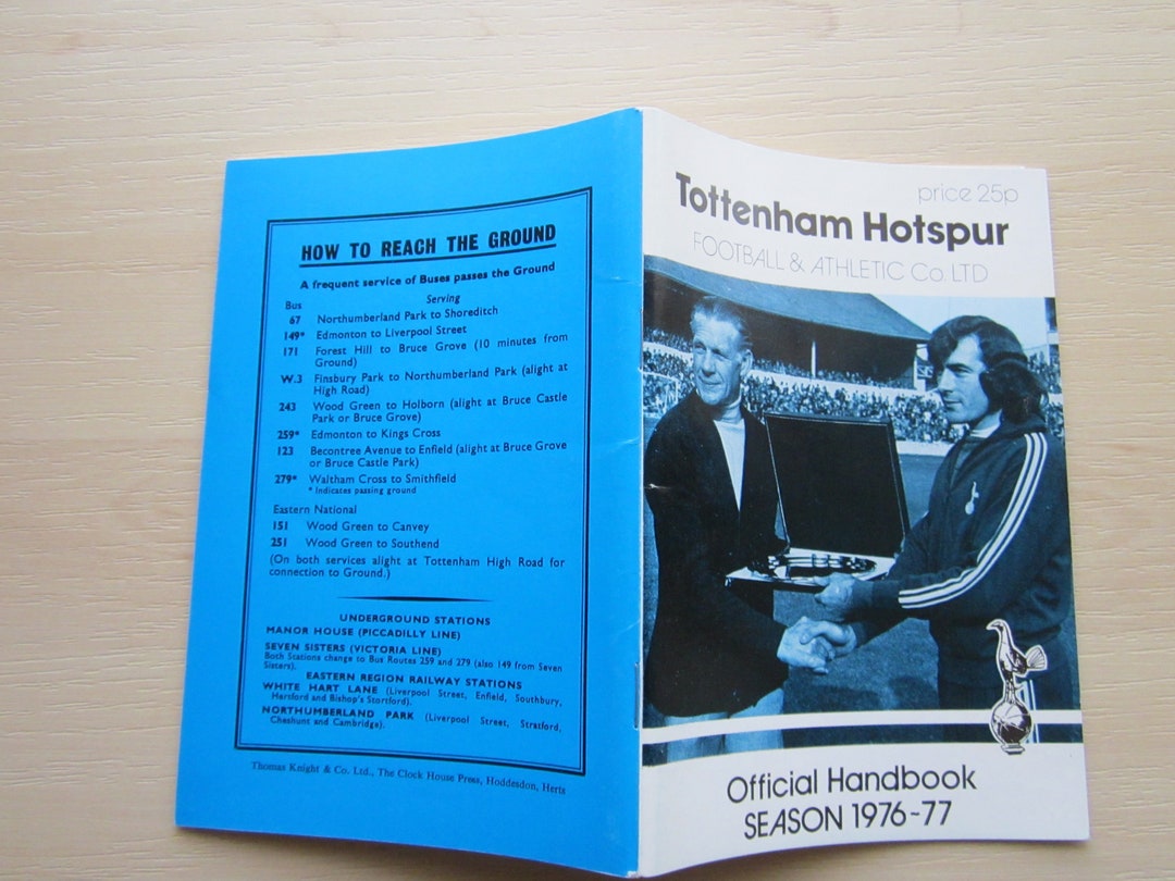 1976-77 Tottenham Hotspur Football Club Magazine Handbook - Etsy