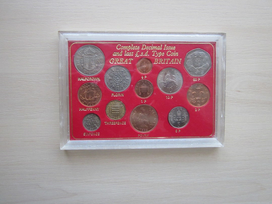 1960s Britain's Complete Decimal and Last Pre Decimal Issue 12 Coin ...