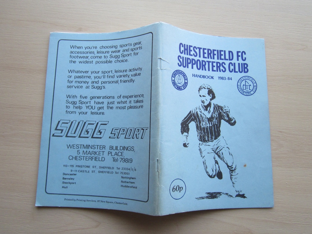 1983-84 Chesterfield Football Club Handbook, Yearbook, Annual, Souvenir ...