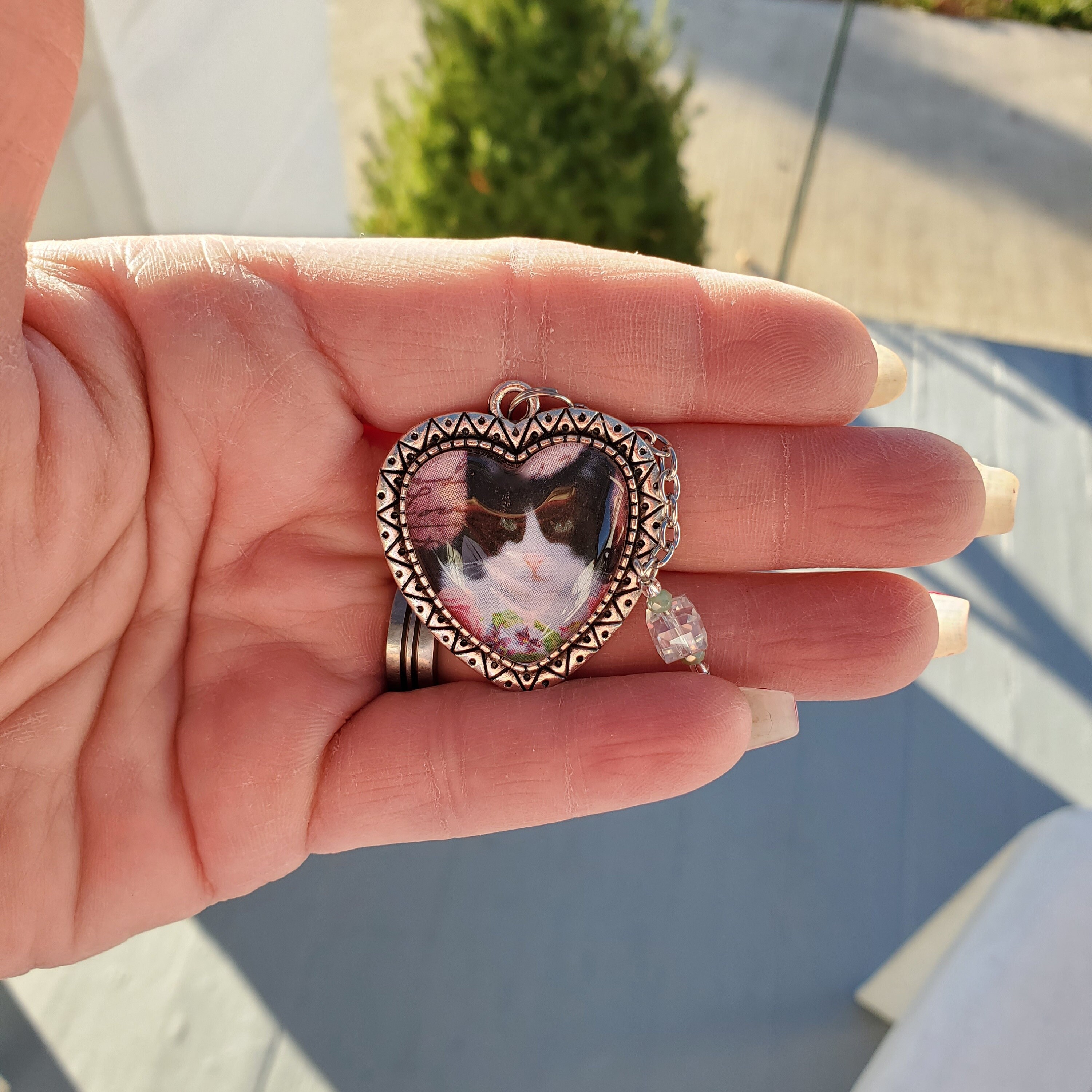 Ragdoll Cat Necklace, Heart Ragdoll Pendant Necklace in Antique Silver ...