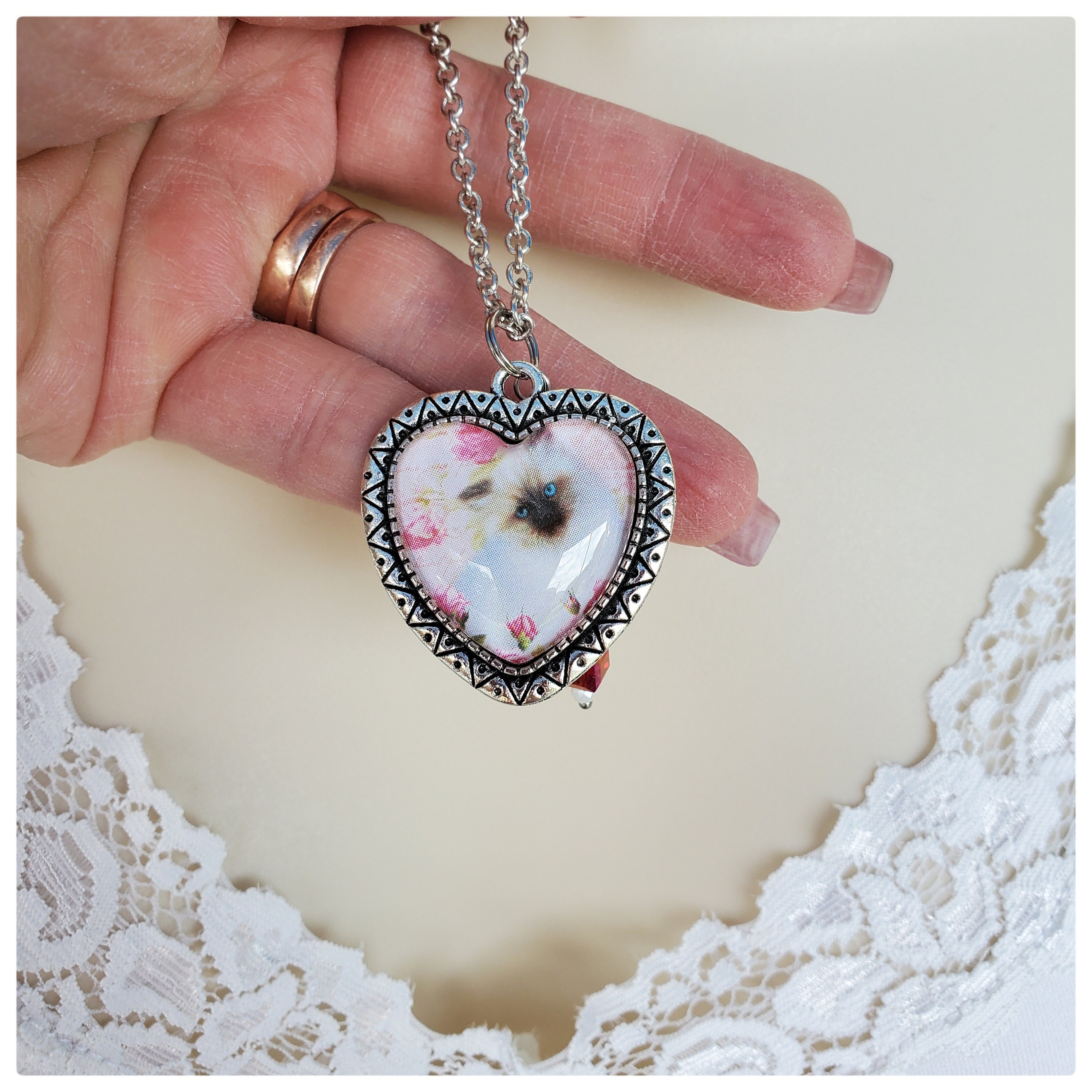 Ragdoll Cat Necklace Heart Ragdoll Pendant Necklace in | Etsy